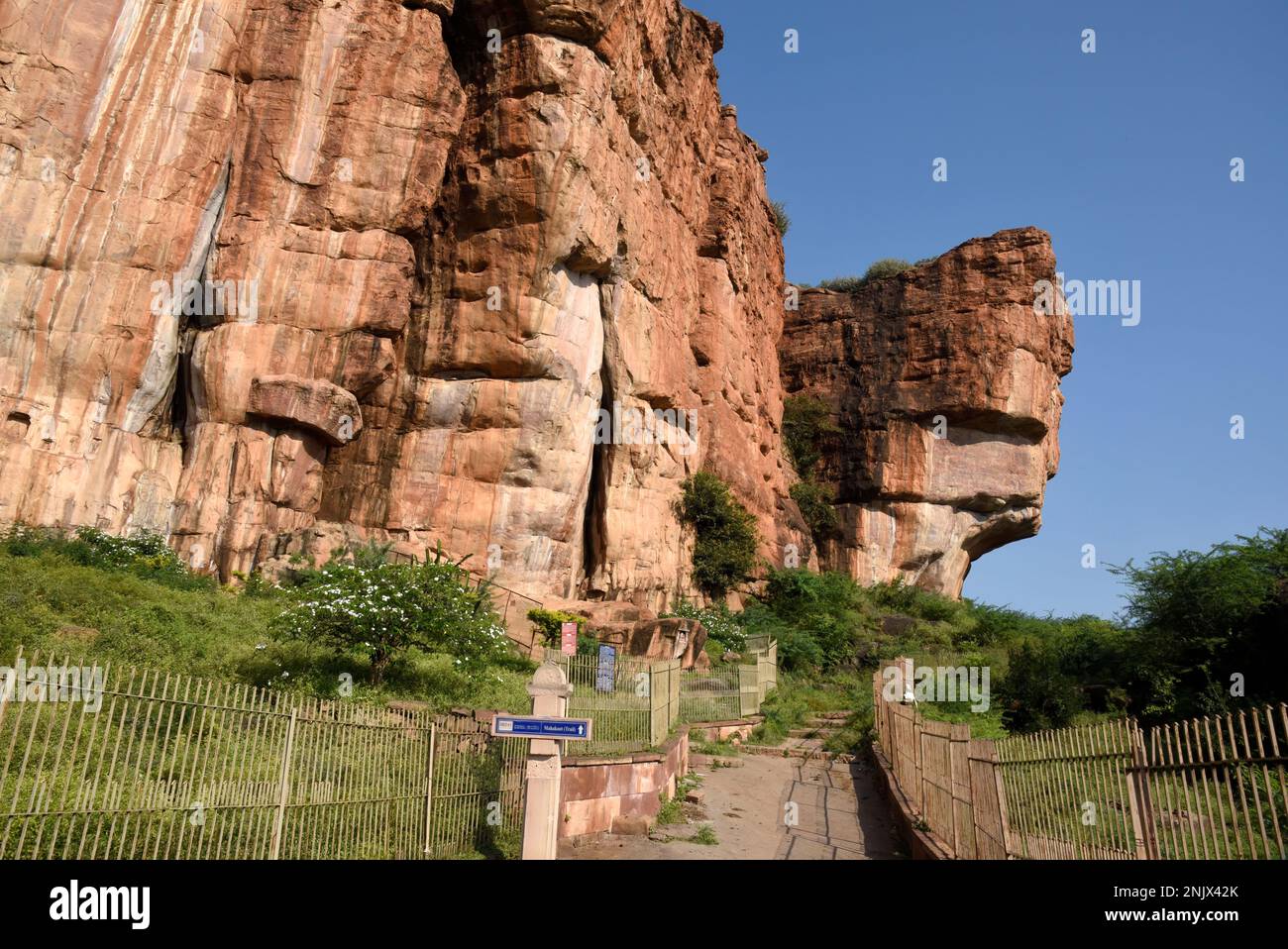 Start of Mahakoot trail that leads to top of Badami fort which was ...