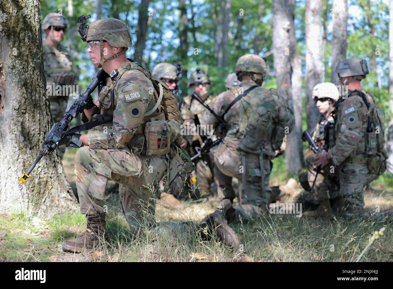 A U.S. Army Ohio National Guard Infantryman assigned to Bravo Company ...