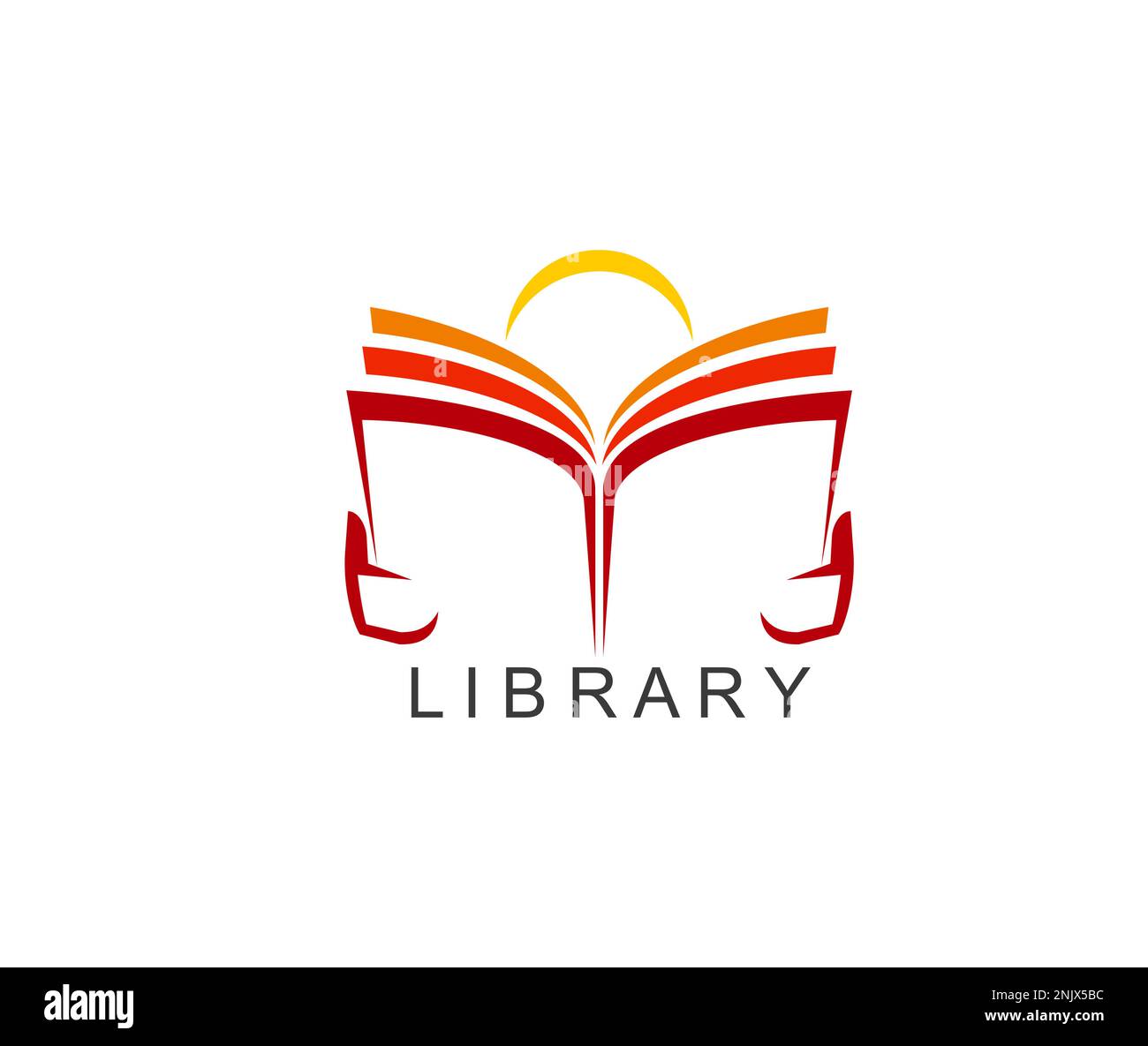 Book library icon. Library books reading, college study or school ...