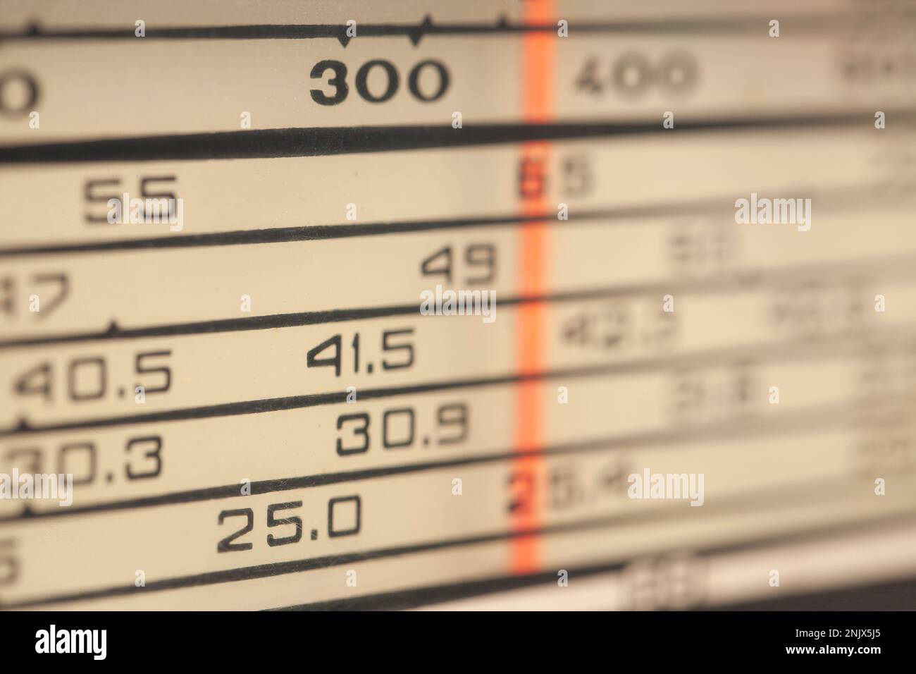 Old time radio selector close up Stock Photo - Alamy