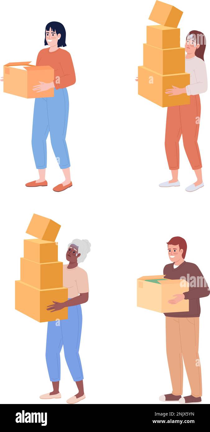 Carrying Boxes Clipart