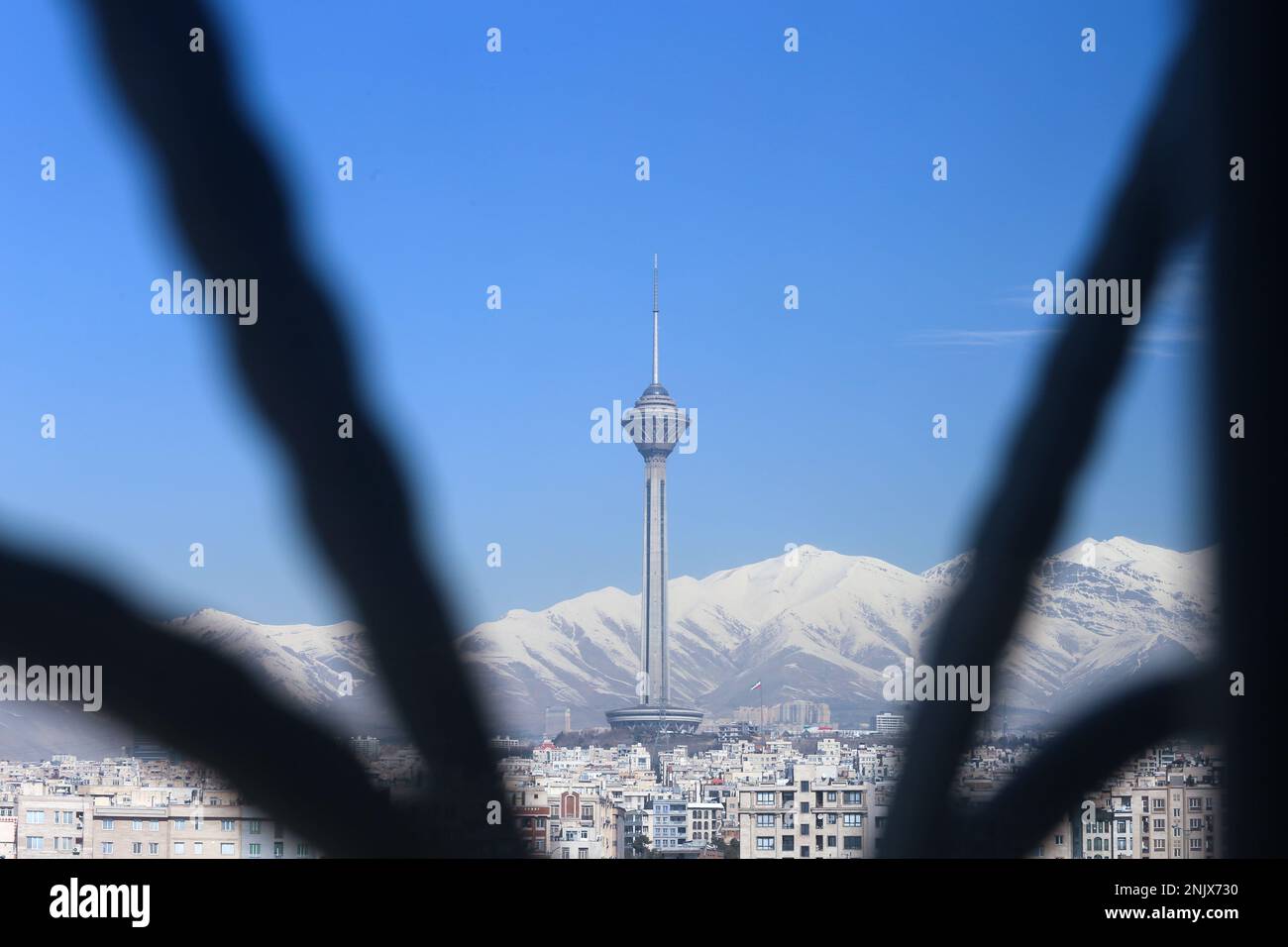 Tehran, Tehran, Iran. 22nd Feb, 2023. A picture shows Tehran's Milad ...