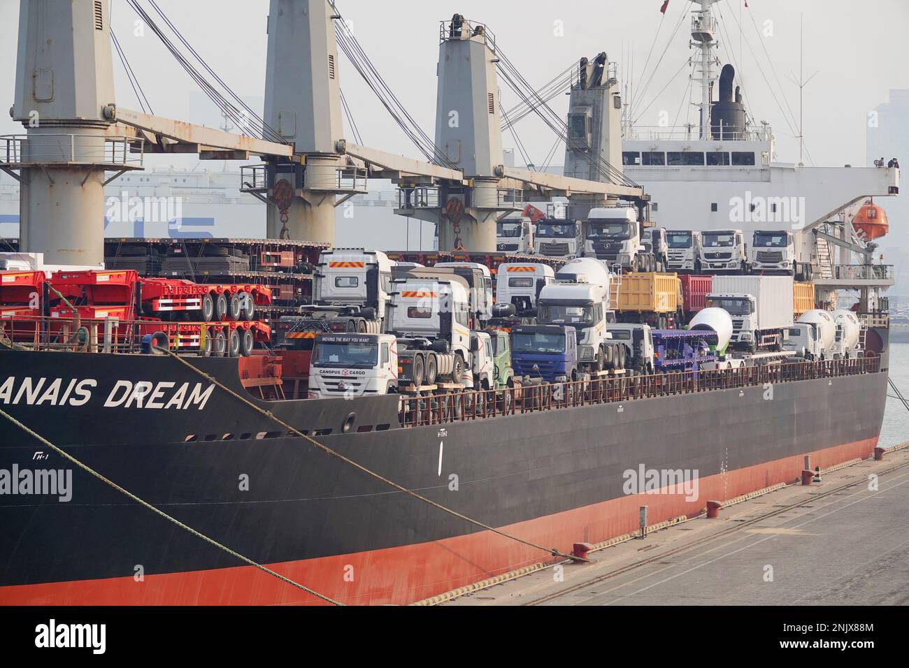 YANTAI, CHINA - FEBRUARY 23, 2023 - The Sino-African liner "Tanes Dream ...