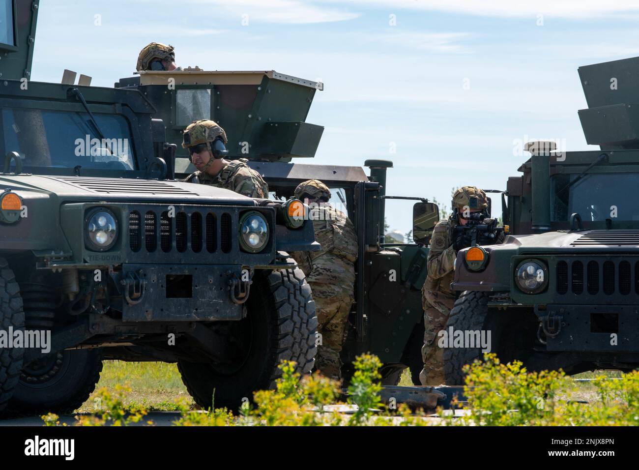 Air National Guard members from the 219th Security Forces squadron take ...