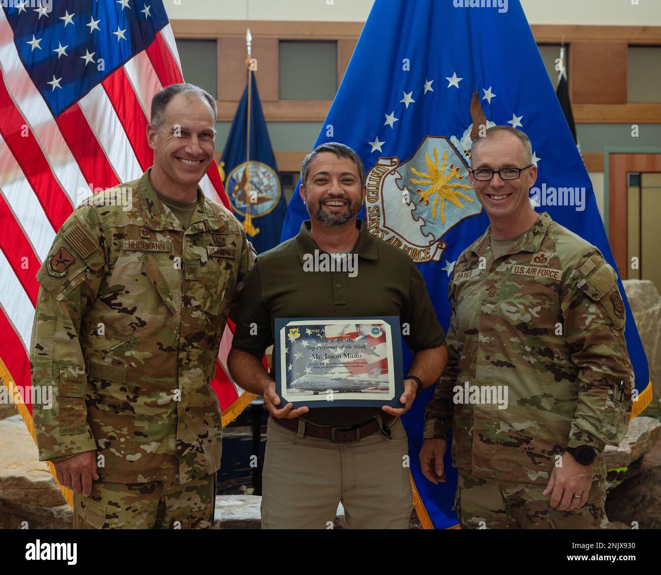 Col. Matt Husemann, left, 436th Airlift Wing commander, and Chief ...