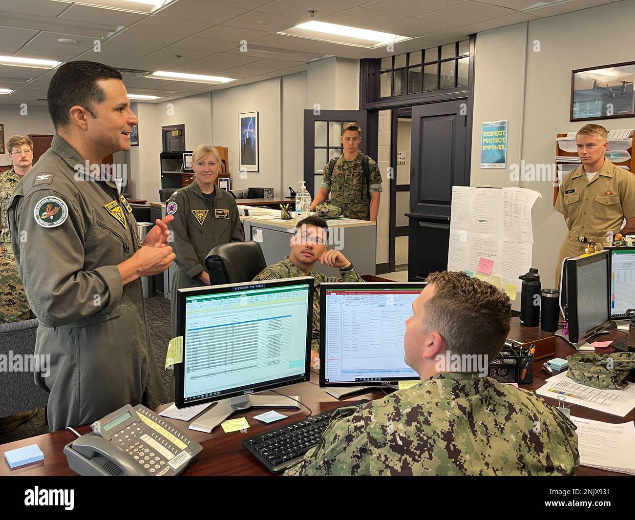 Capt. Tony Moreno, commanding officer, and Cmdr. Brandy McNabb ...