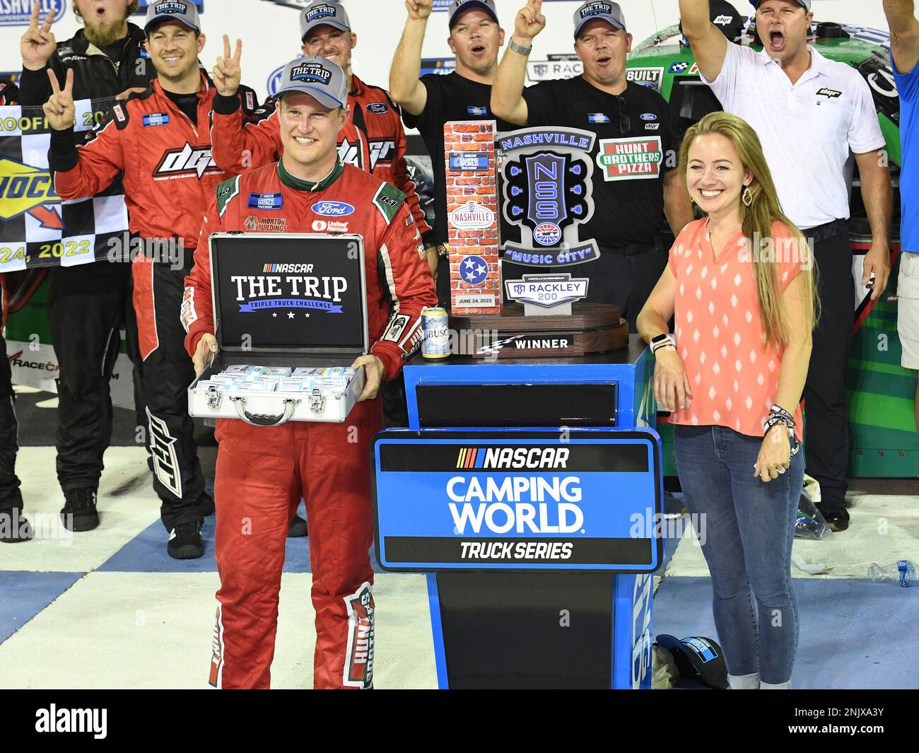 NASHVILLE, TN - JUNE 24: Ryan Preece (#17 Team DGR Hunt Brothers Pizza ...