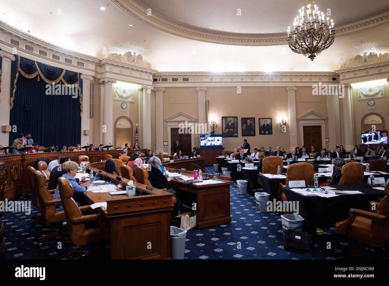 Members of the House Appropriations Committee take part in a markup on ...