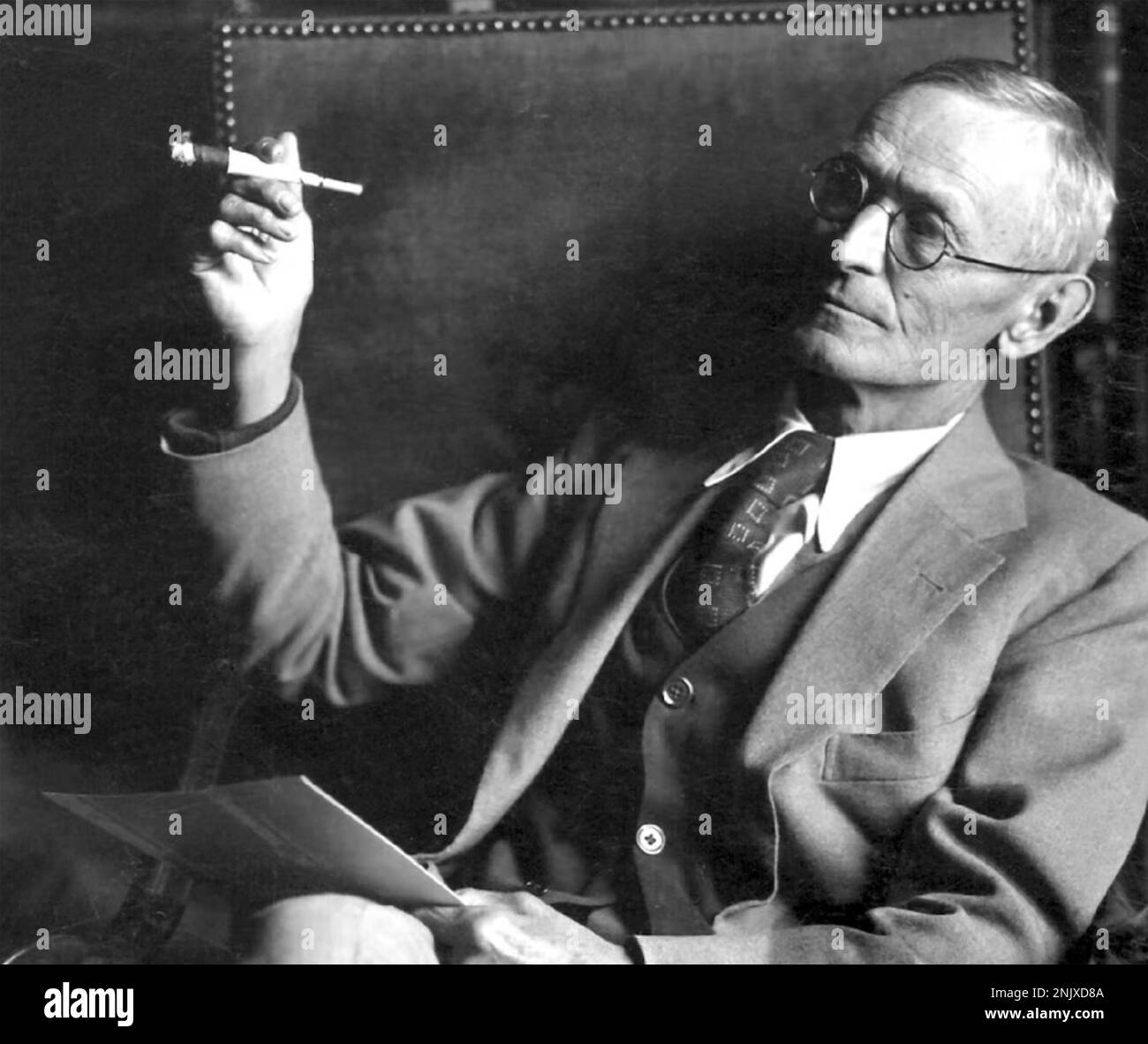 HERMANN HESSE (1877-1962) German-Swiss novelist, poet and painter Stock ...