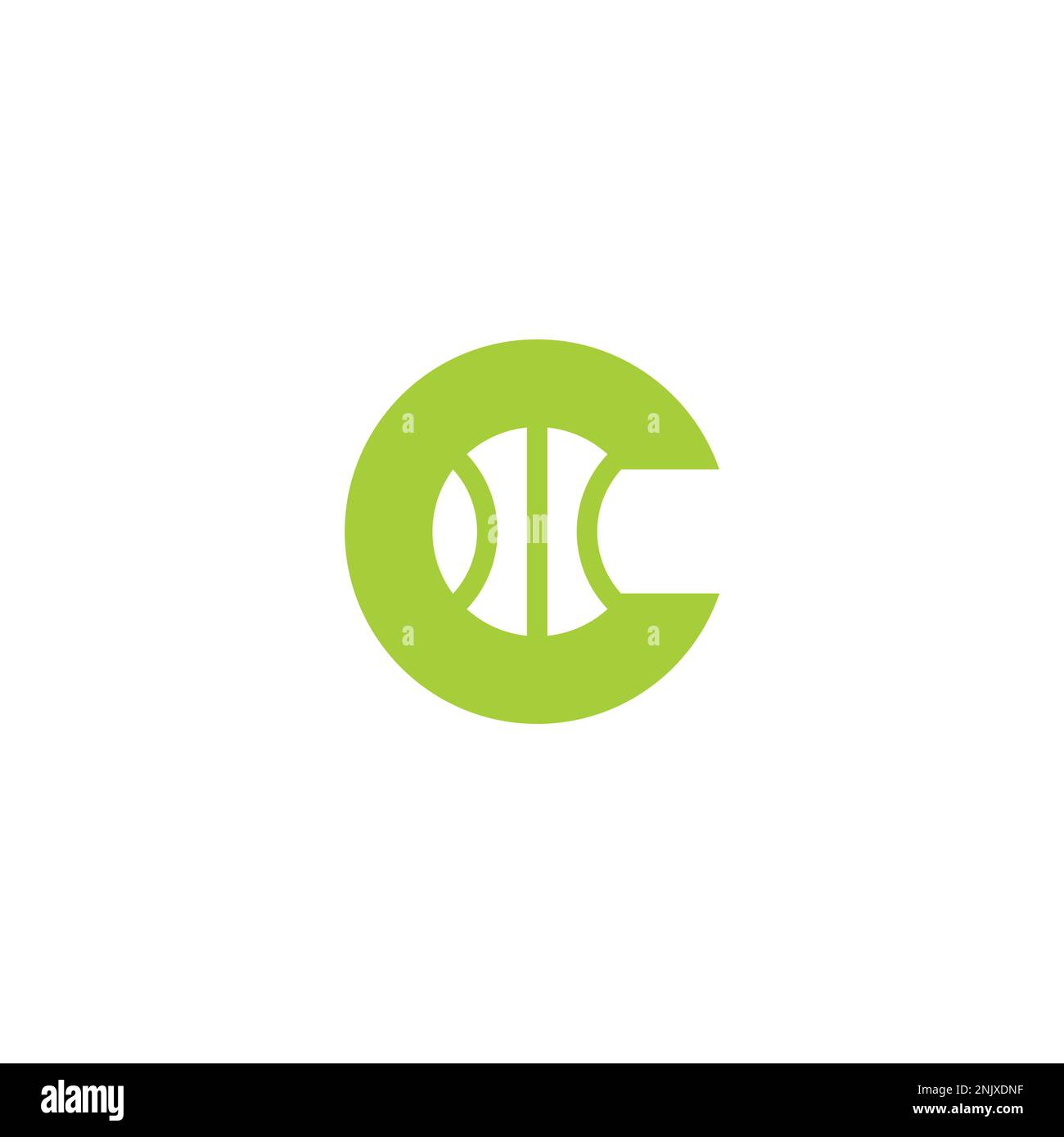 C Tennis Ball Logo Design. Letter C Icon Stock Vector Image & Art - Alamy