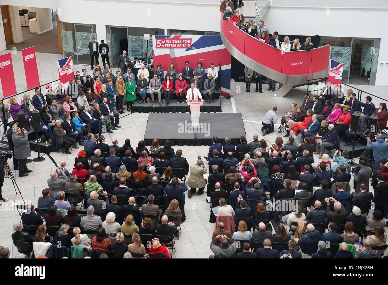 Labour Party leader Sir Keir Starmer delivers a speech at the head ...