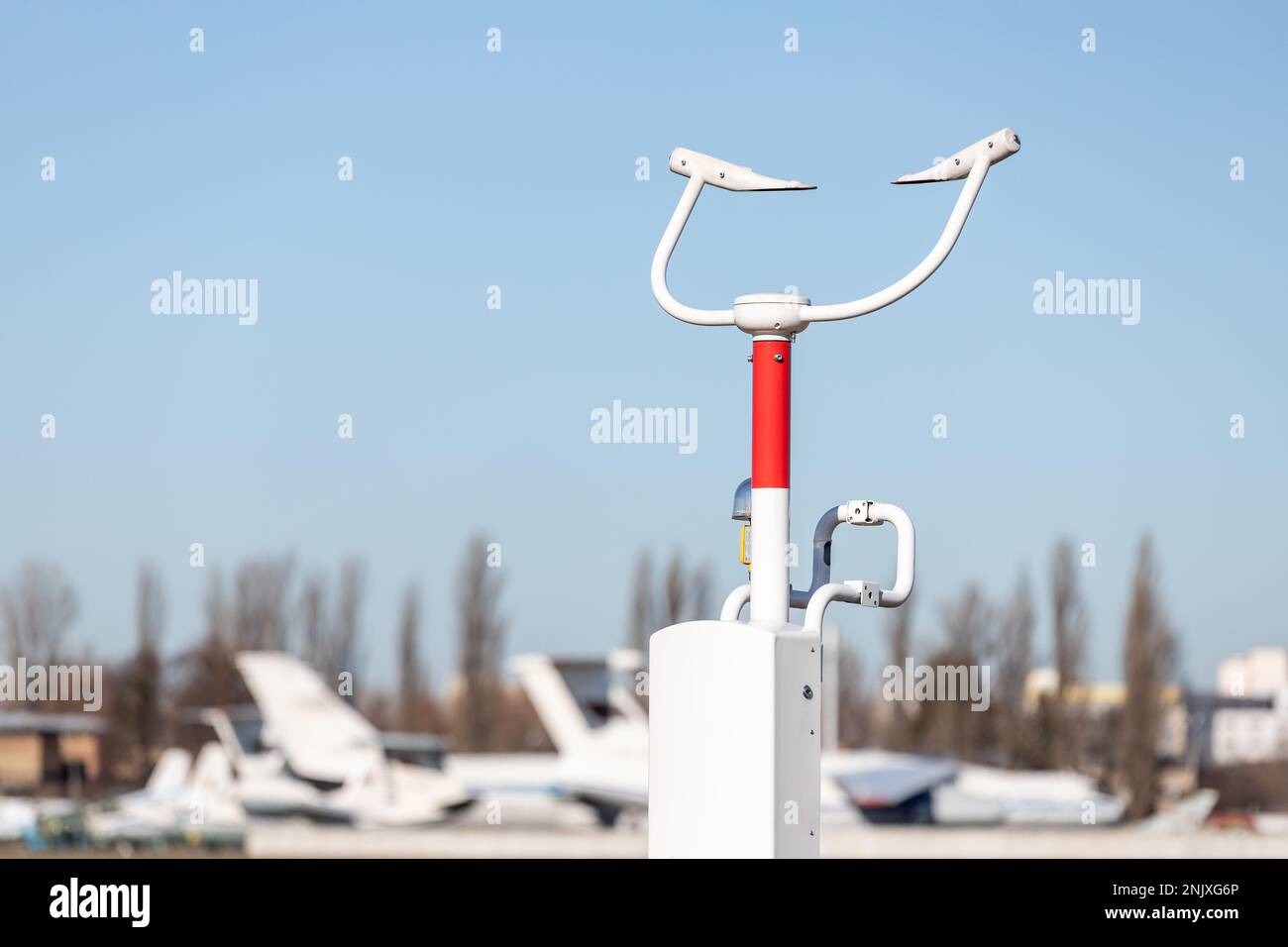 Close-up present weather sensor station visibility detector forward ... Close-up present weather sensor station visibility detector forward ...