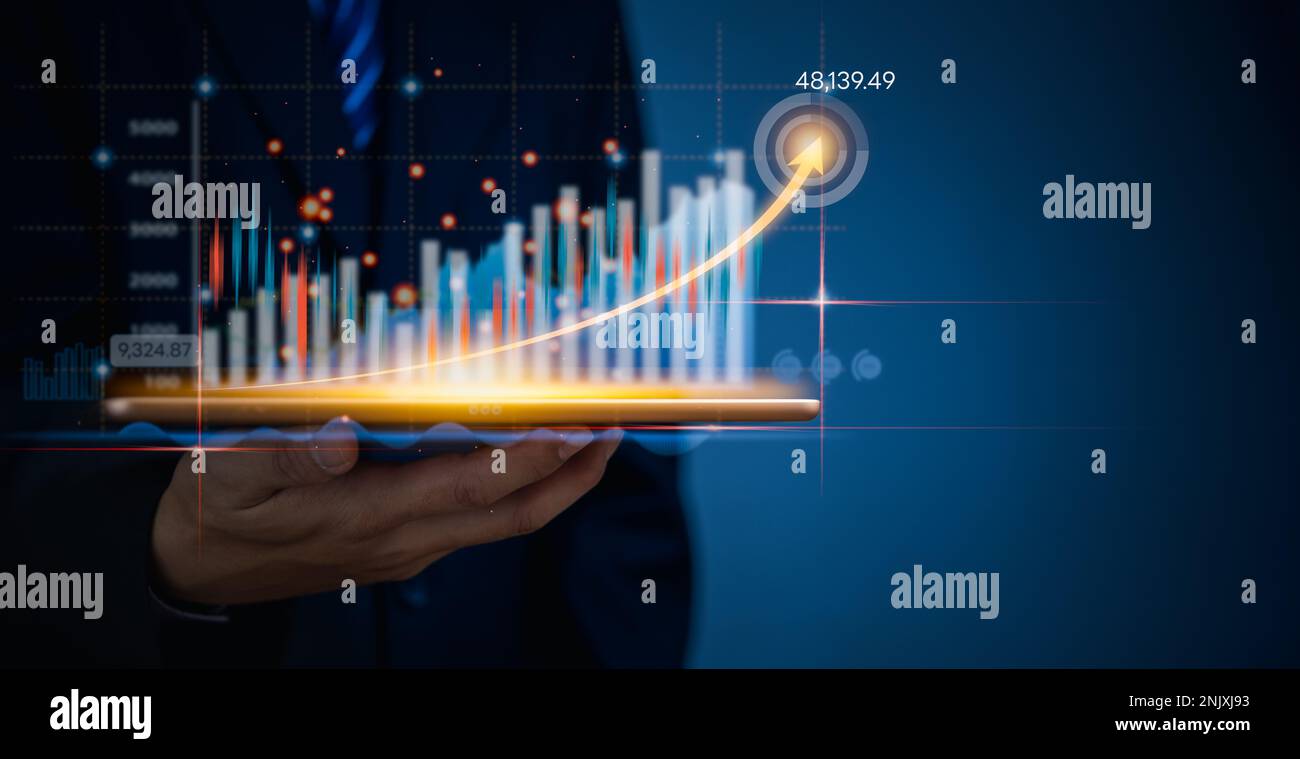 Economic growth chart hi-res stock photography and images - Alamy