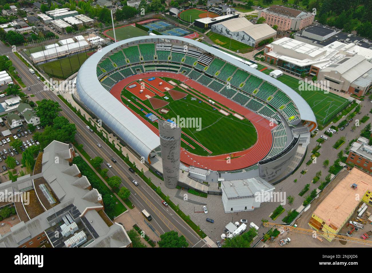 A general overall aerial view of Hayward Field, Thursday, June 8, 2022 ...