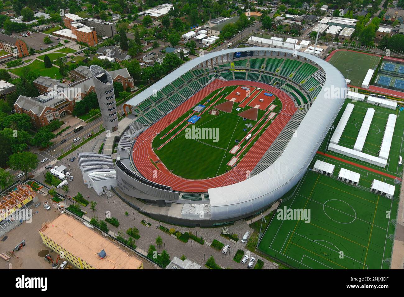 A general overall aerial view of Hayward Field, Thursday, June 8, 2022 ...