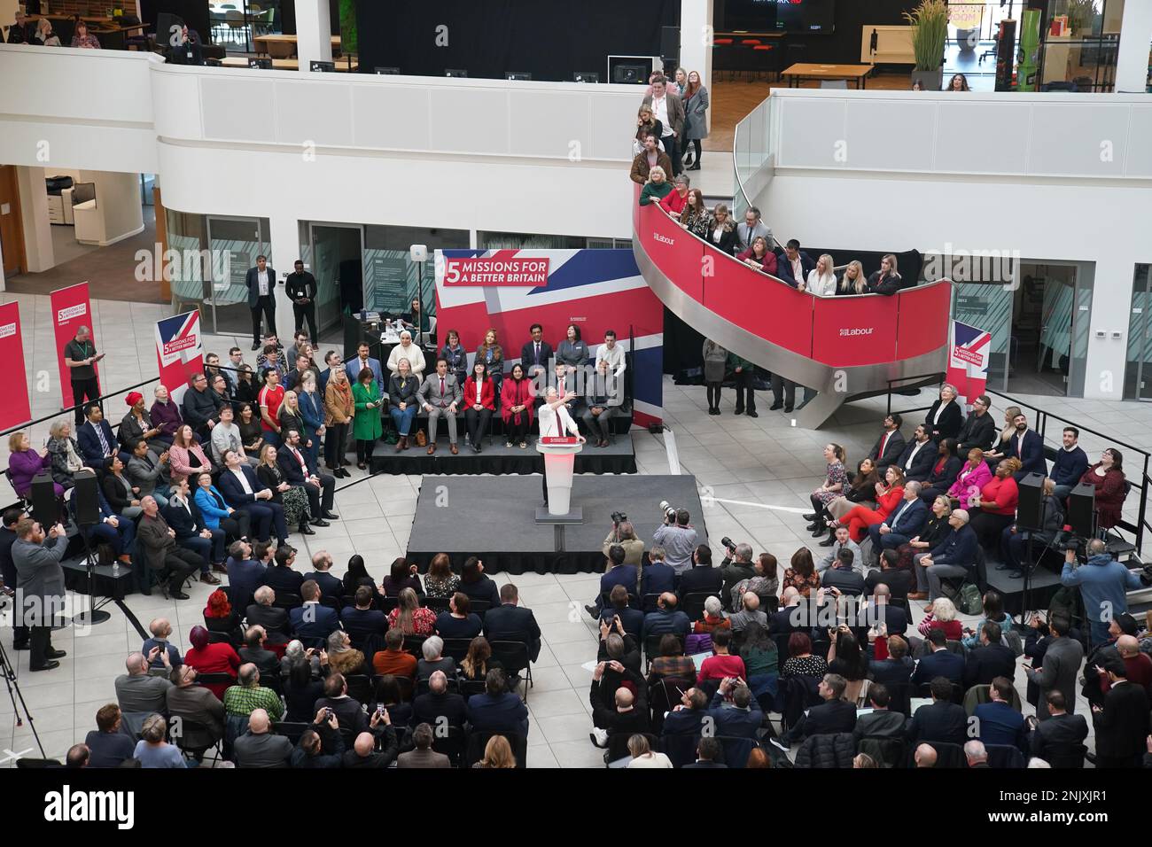 Labour Party leader Sir Keir Starmer delivers a speech at the head ...