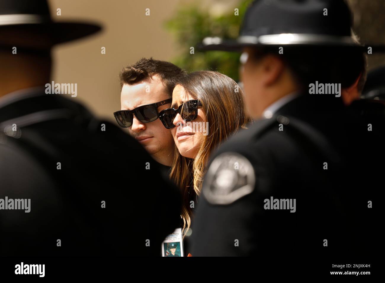 Family mourn the loss of LAPD Officer Houston R. Tipping at his ...