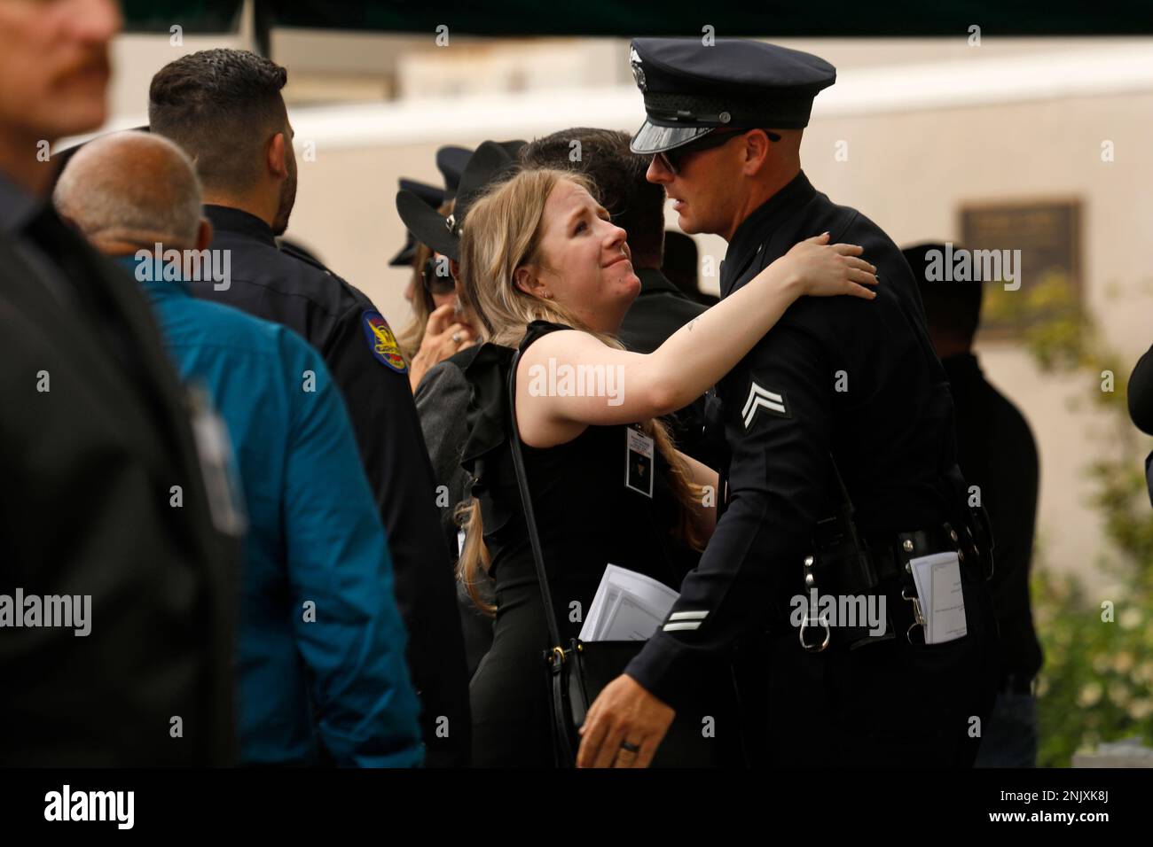Family and friends mourn the loss of Los Angeles Police Officer Houston ...