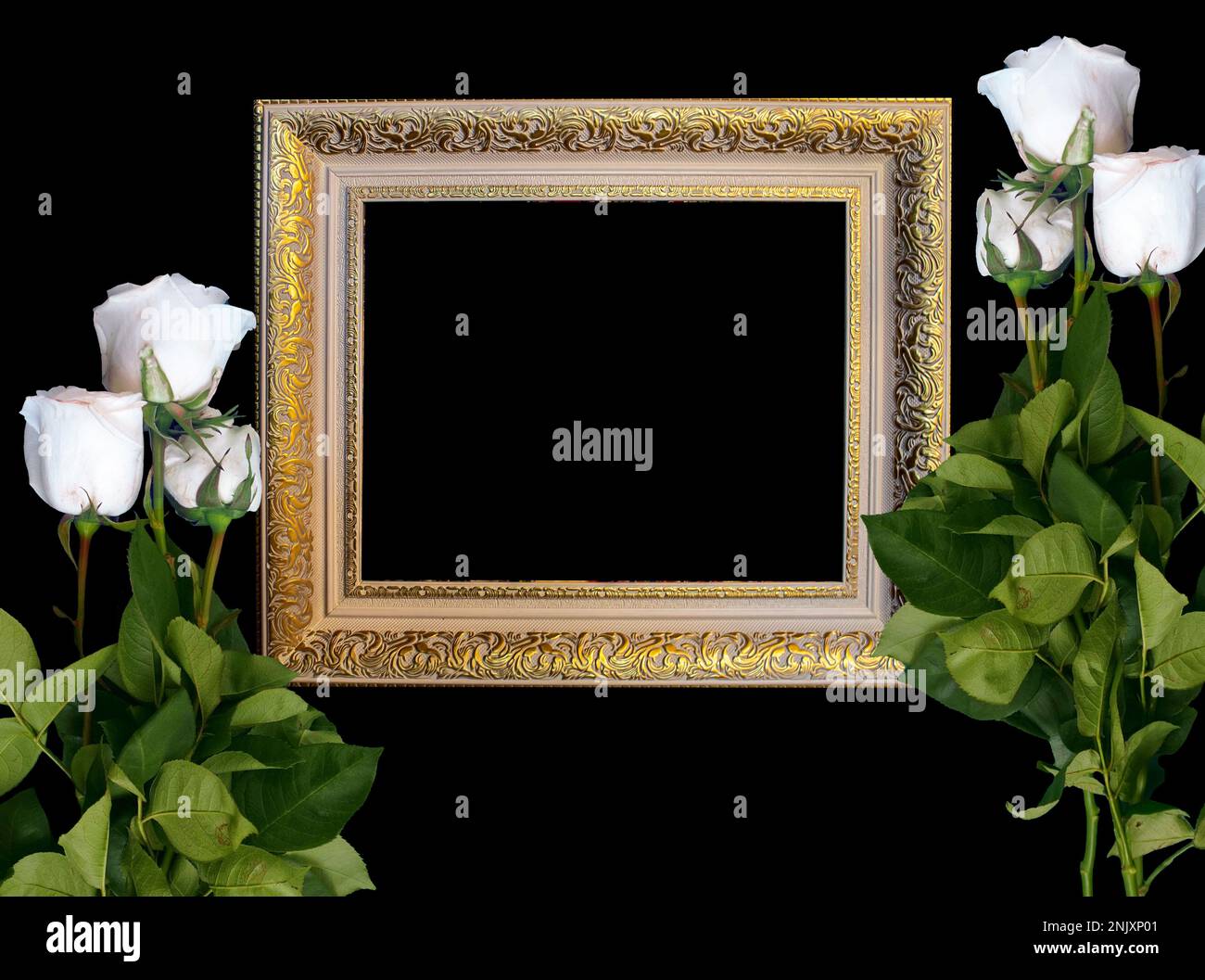 Funeral or wake invitation with white roses. Can also be used as a ...