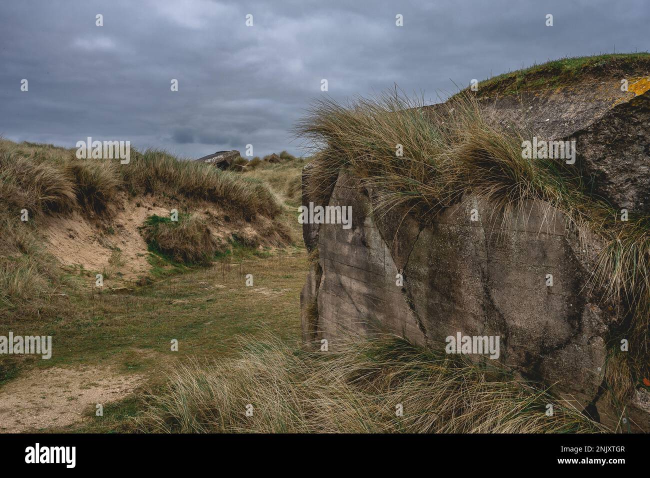Old german bunkers at Utah Beach, France Stock Photo - Alamy