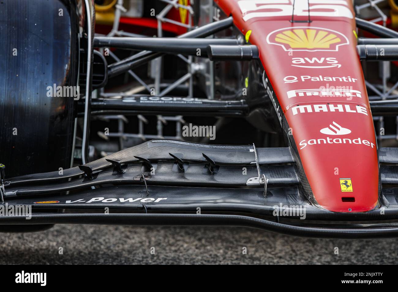 Sakhir, Bahrain - 23/02/2023, Scuderia Ferrari SF-23, front wing ...