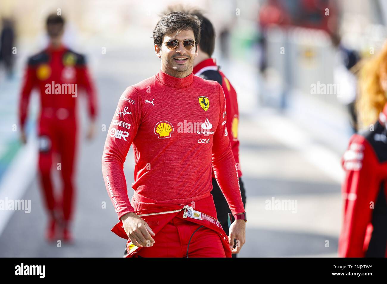Sakhir, Bahrain - 23/02/2023, SAINZ Carlos (spa), Scuderia Ferrari SF-23, portrait during the ...