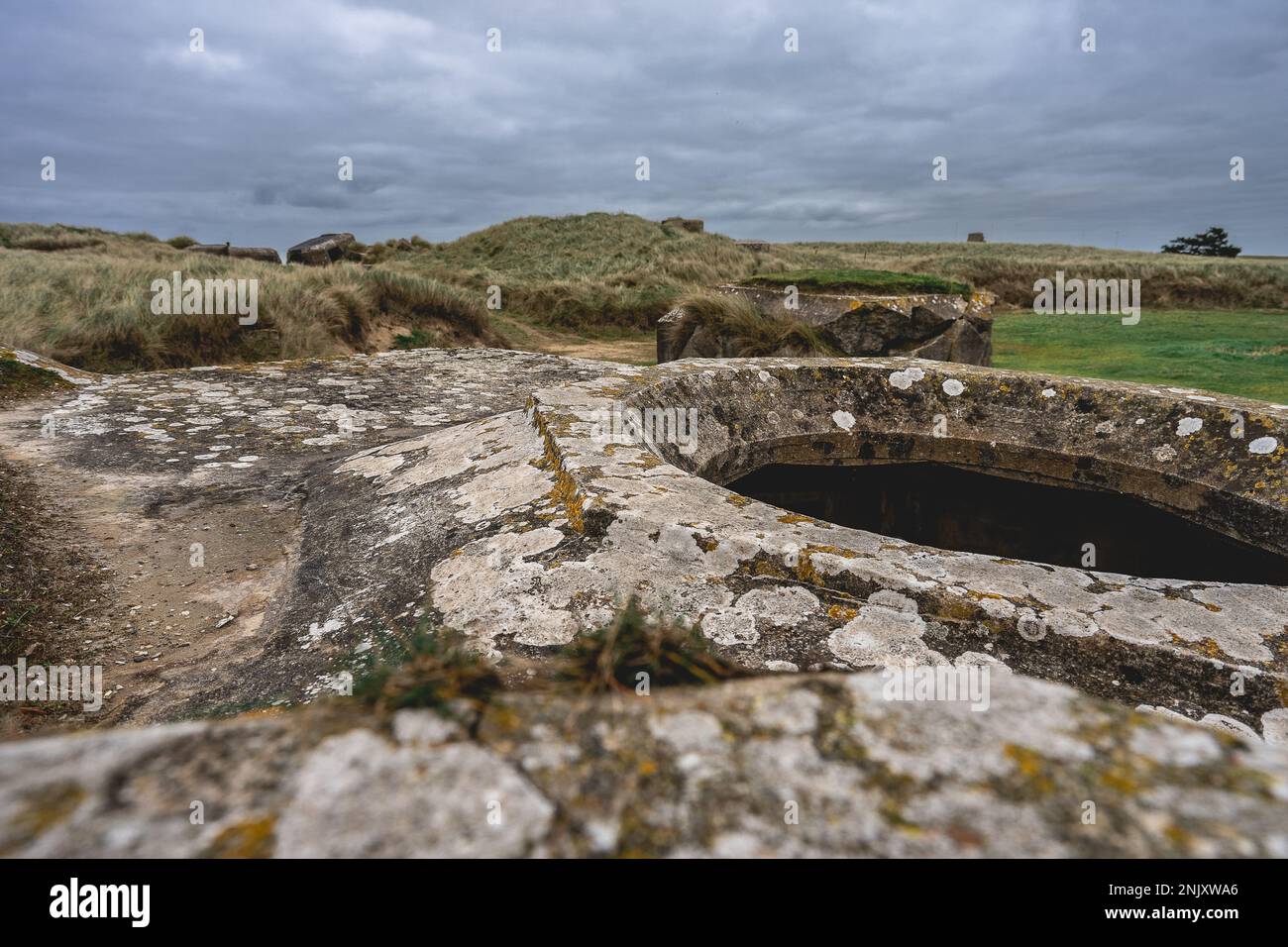 Old german bunkers at Utah Beach, France Stock Photo - Alamy