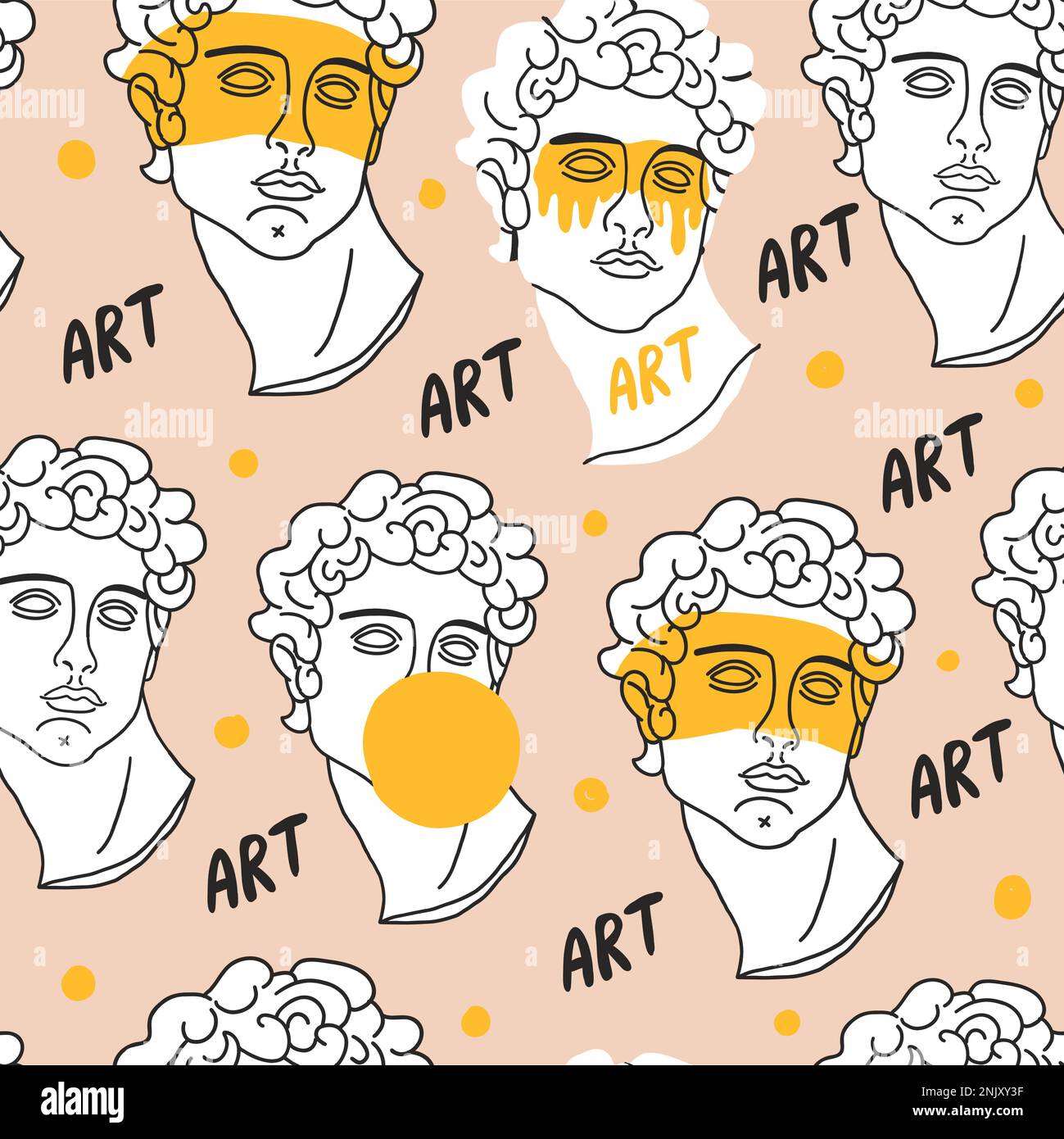 Abstract seamless pattern with antique elements,Greek Gods and Goddess ...