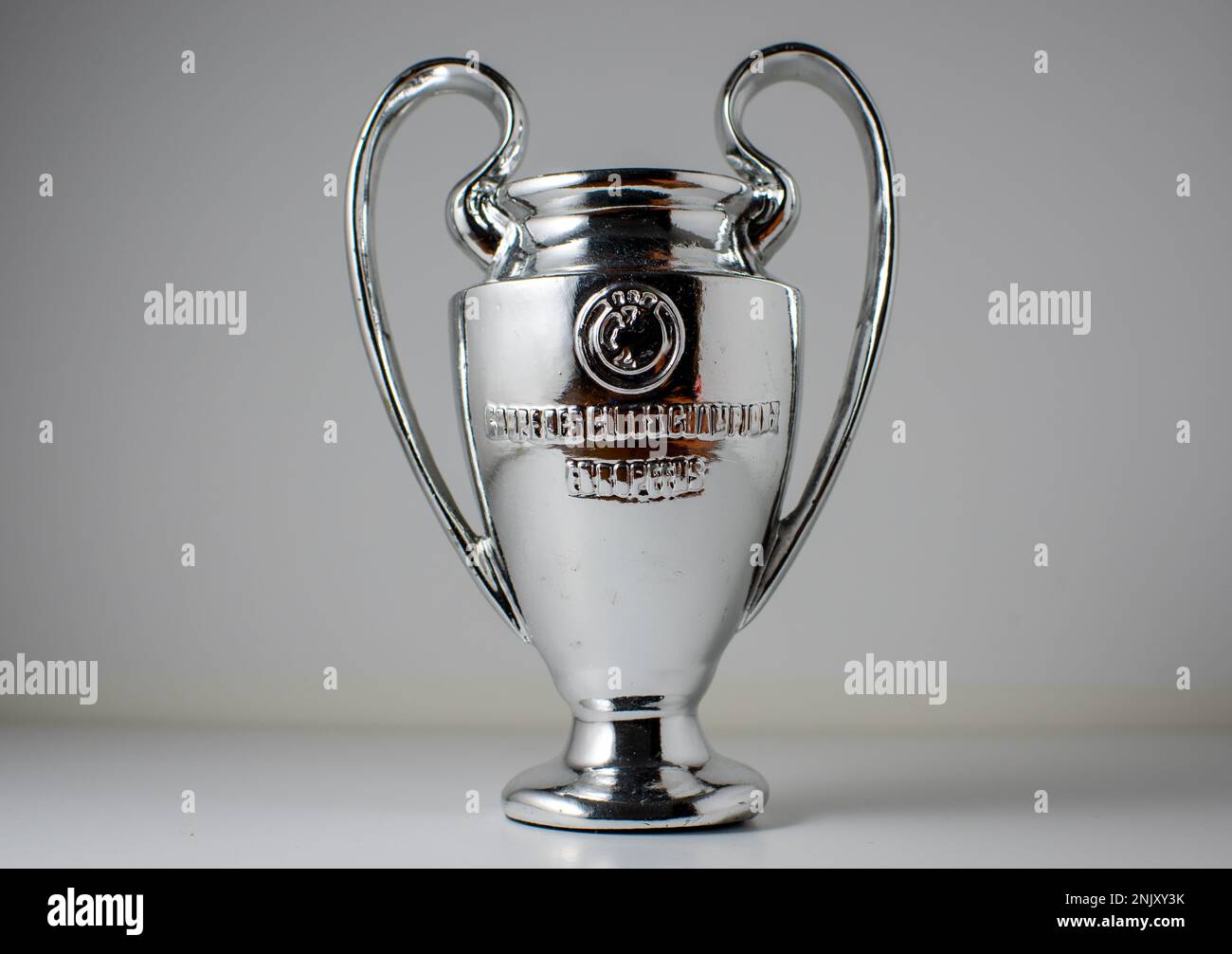 October 1, 2022, Moscow, Russia. The UEFA Champions League Trophy on a ...