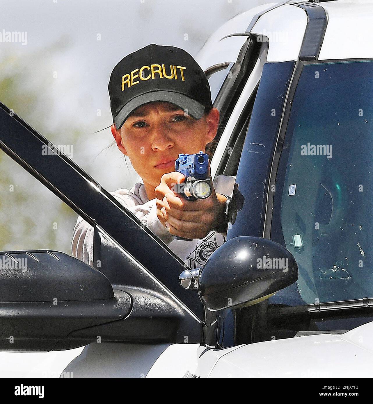 Yuma Police Department recruit Stephanie Luna-Perez keeps her weapon ...