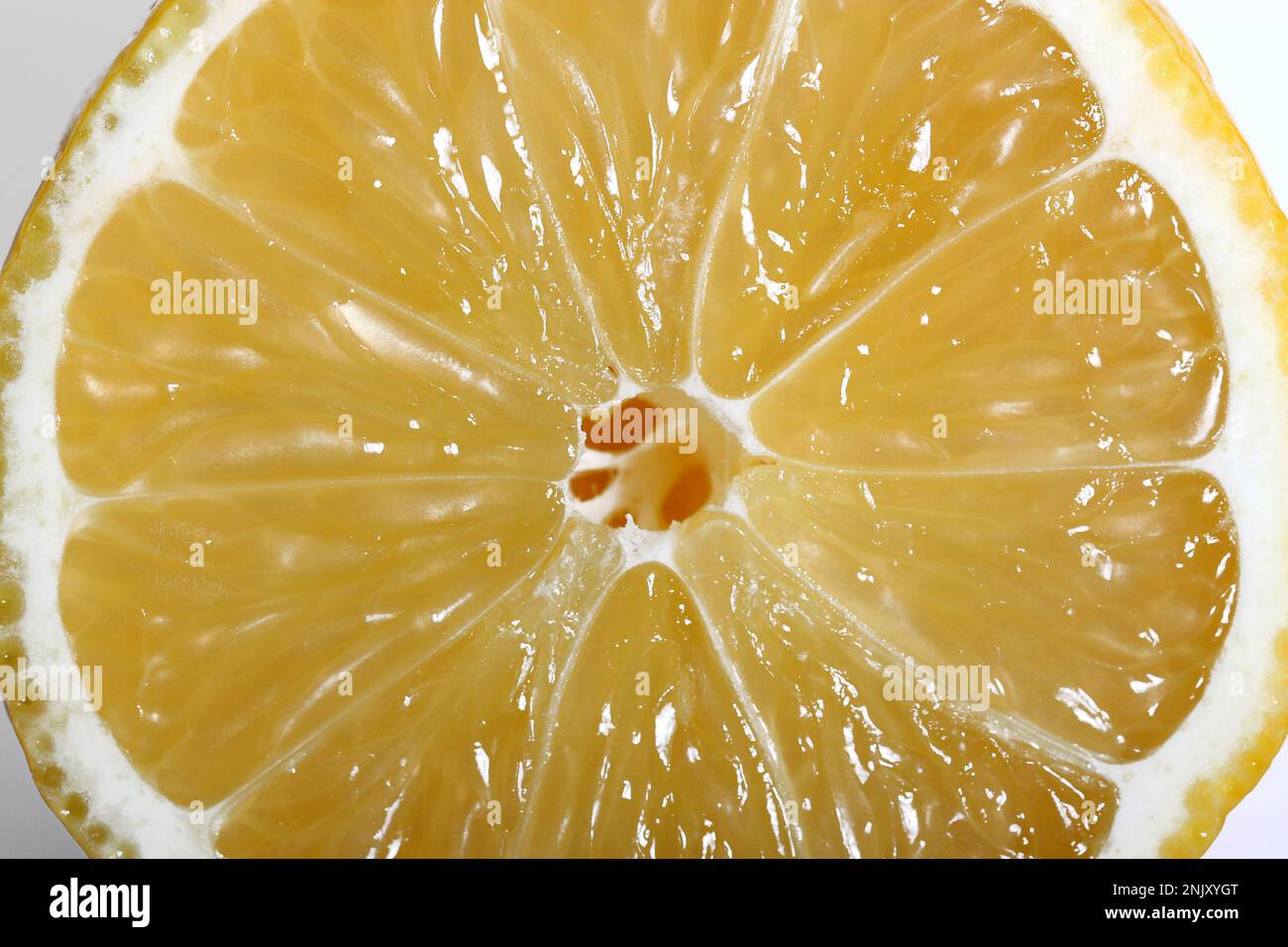 lemon (Citrus limon), lemon slice Stock Photo - Alamy