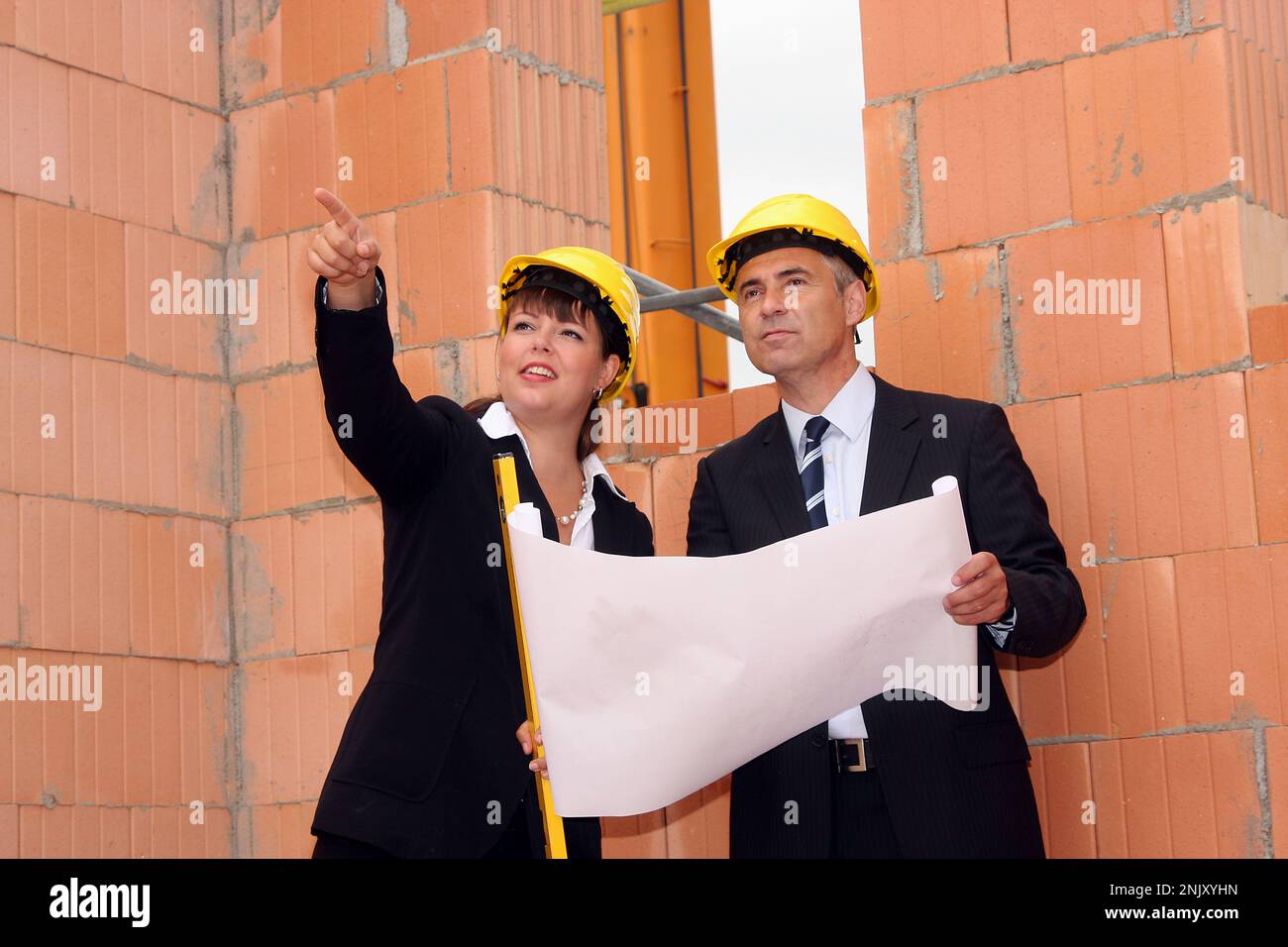 Two architects construction site hi-res stock photography and images ...