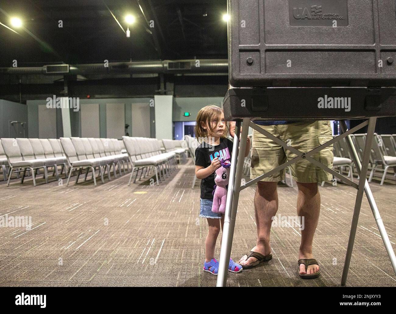 Two-year-old Sophia (no last name given) watches her grandfather ...