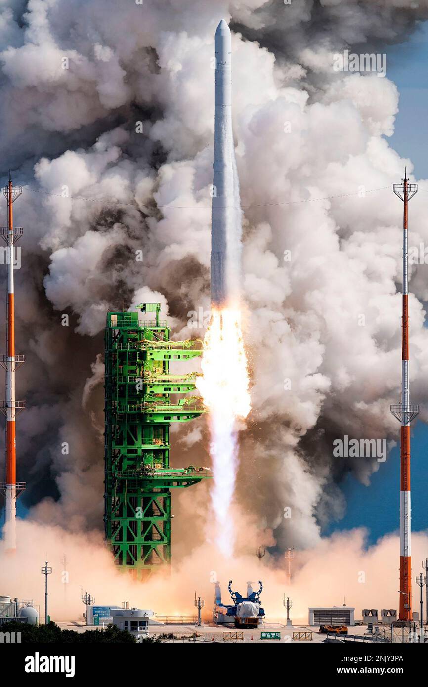 In this photo provided by Korea Aerospace Research Institute, the Nuri ...