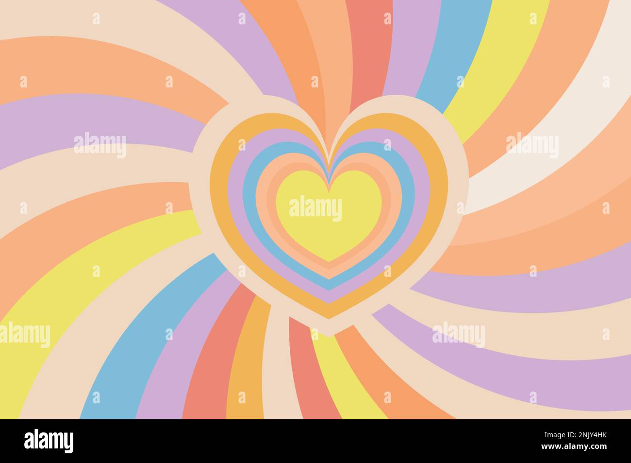 Groovy retro swirl sunburst with rays or stripes in the center retro ...