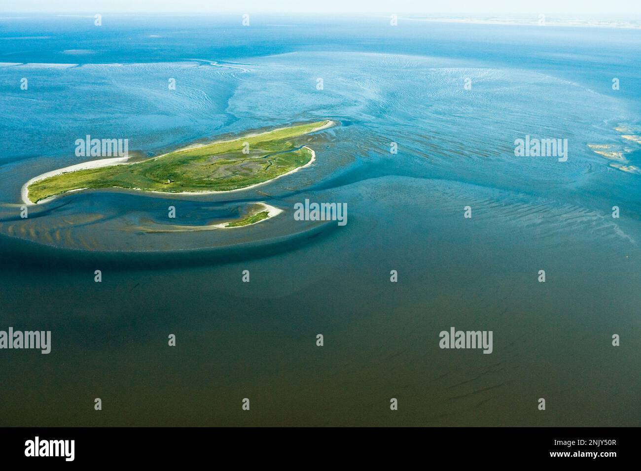 Luchtfoto van waddeneiland Griend; Aerial photo of Wadden Island Griend ...