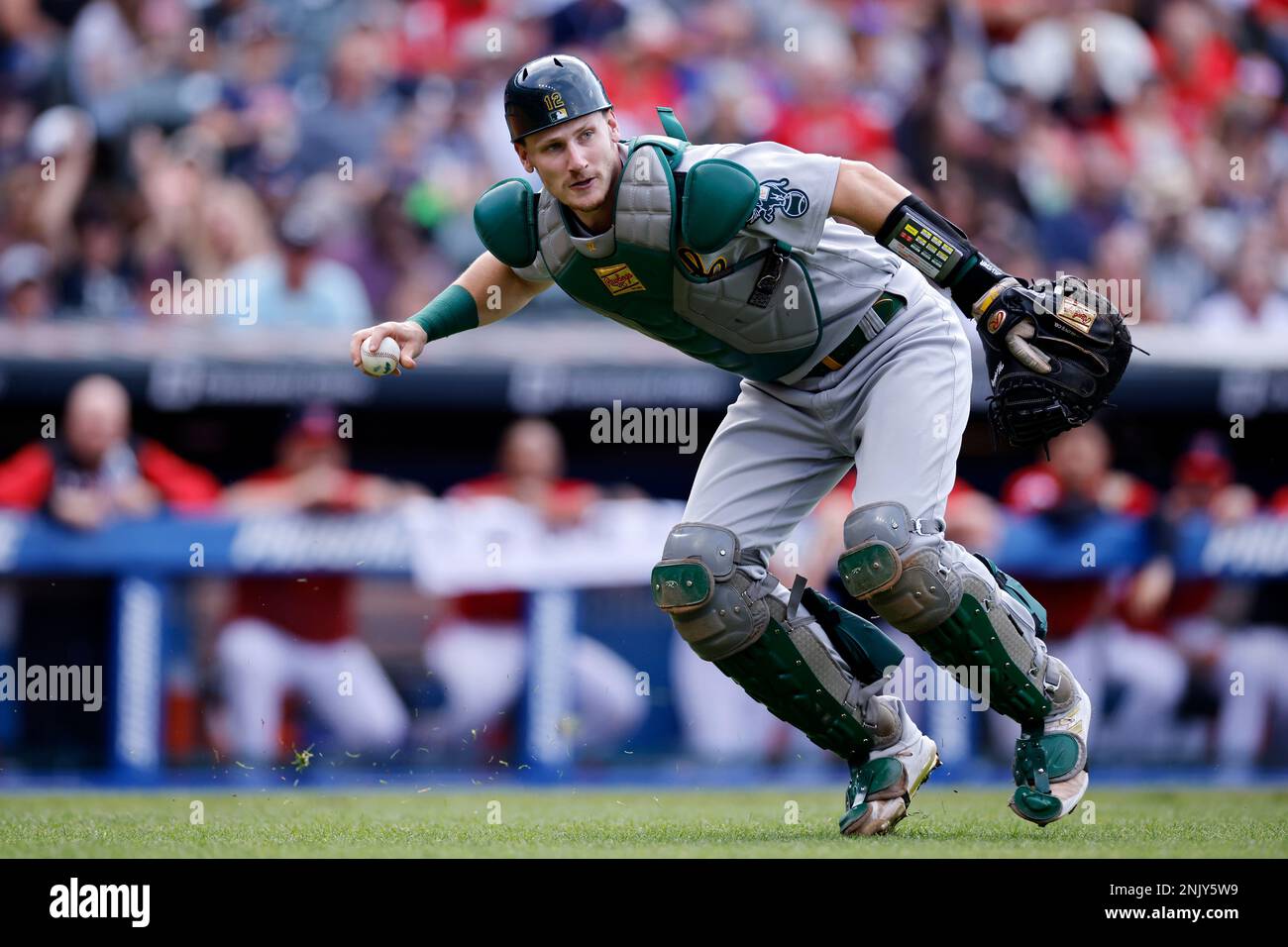 CLEVELAND, OH - JUNE 11: Oakland Athletics catcher Sean Murphy (12 ...