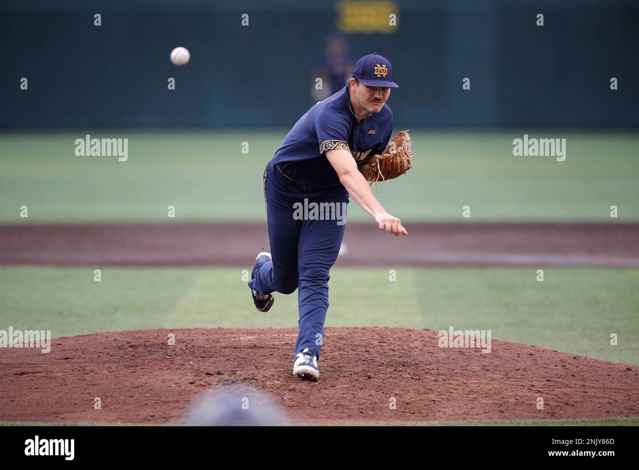 Notre Dame Fighting Irish relief pitcher Alex Rao (45) in action ...