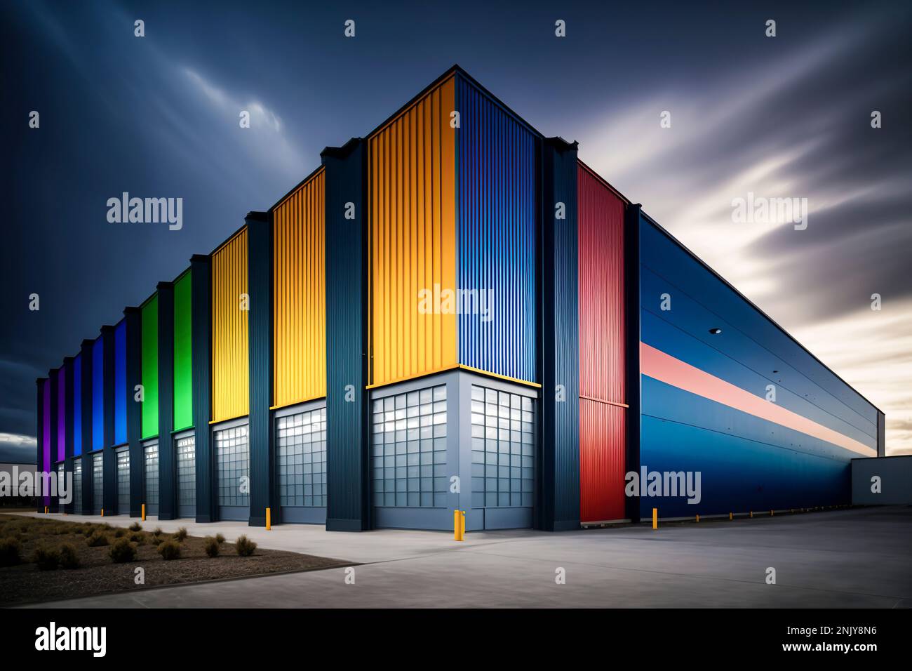 The Backbone of Global Trade: An Industrial Warehouse's Exterior Stock ...