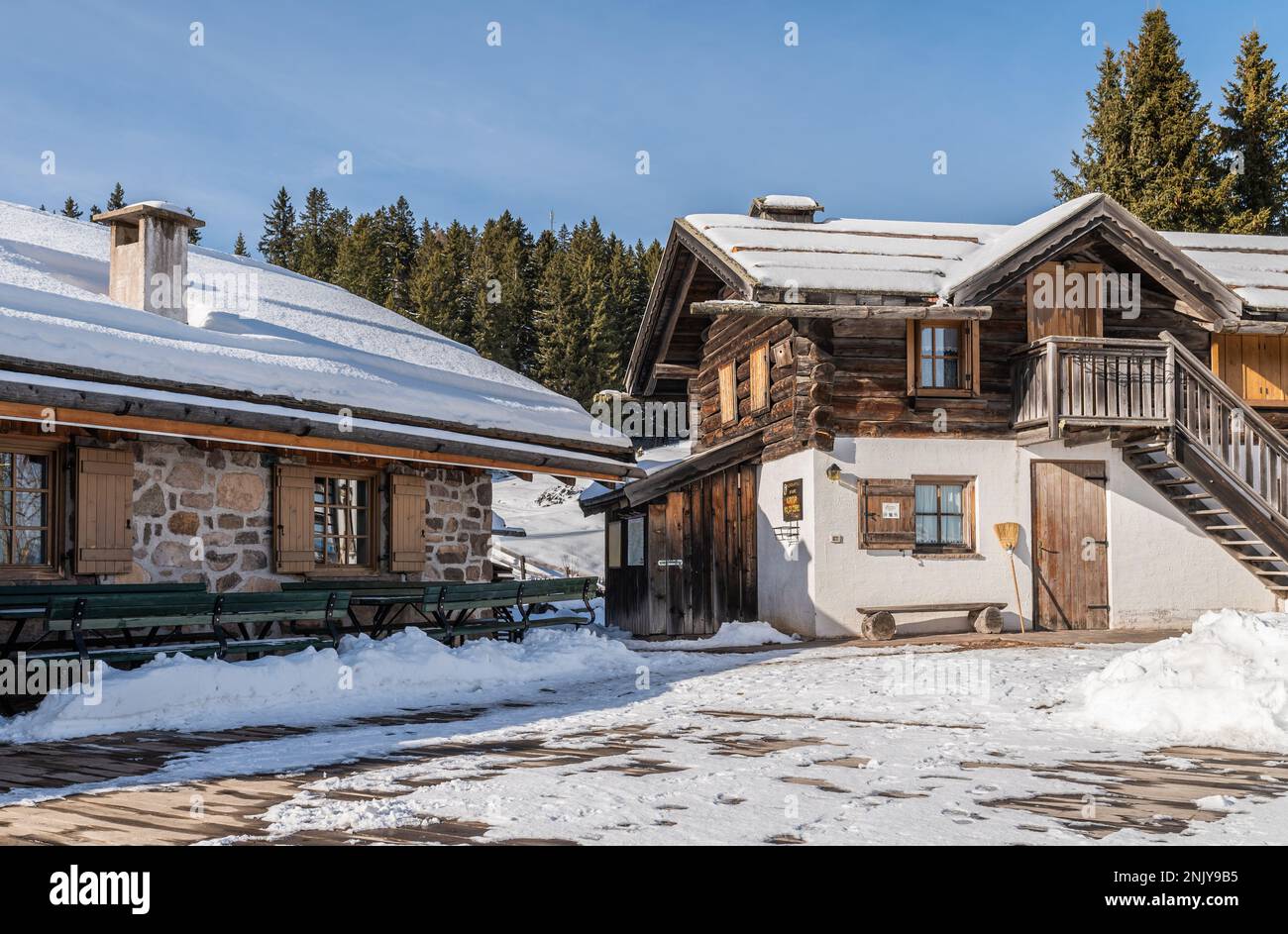Horn alm at the Trudner Horn Nature Park (Italian: Parco naturale Monte ...