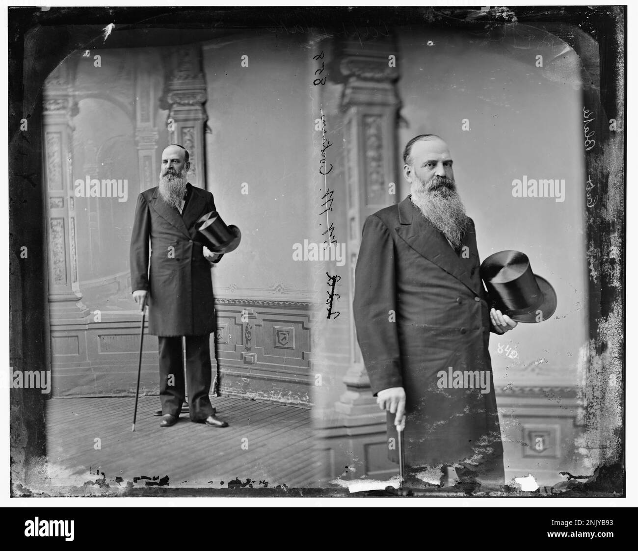 Portrait of Captain Blake, commander of the steamer W.W. Corcoran on ...