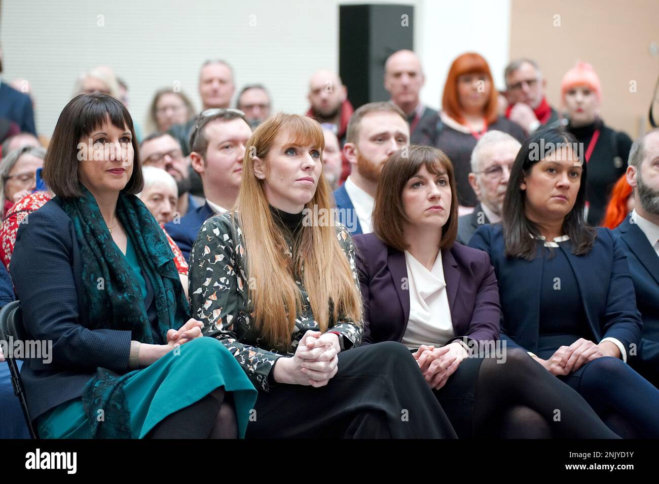(left to right) Shadow chancellor Rachel Reeves, deputy leader of the ...