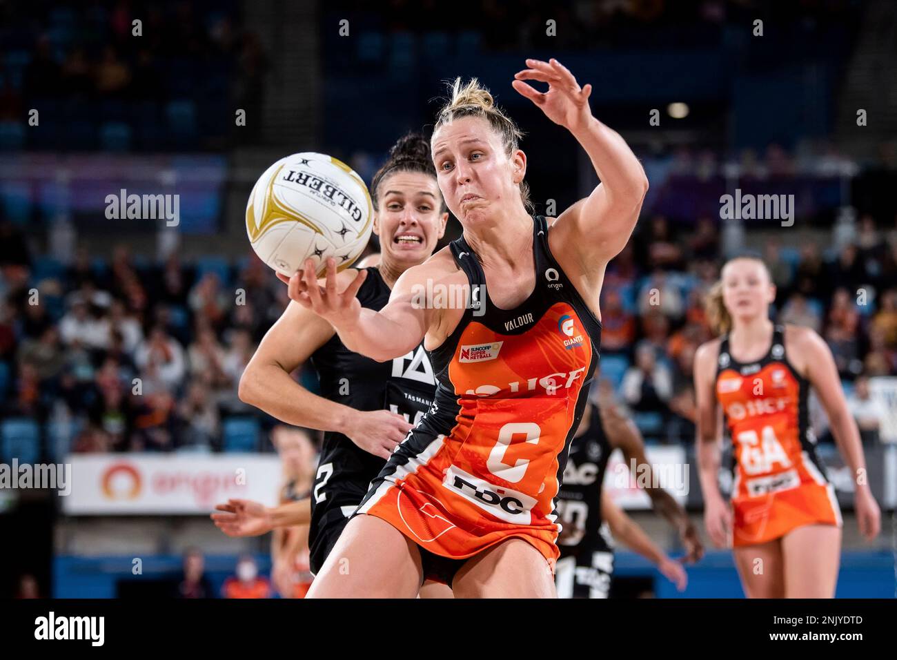 SYDNEY, AUSTRALIA - JUNE 19: Jamie-Lee Price of the Giants Netball ...