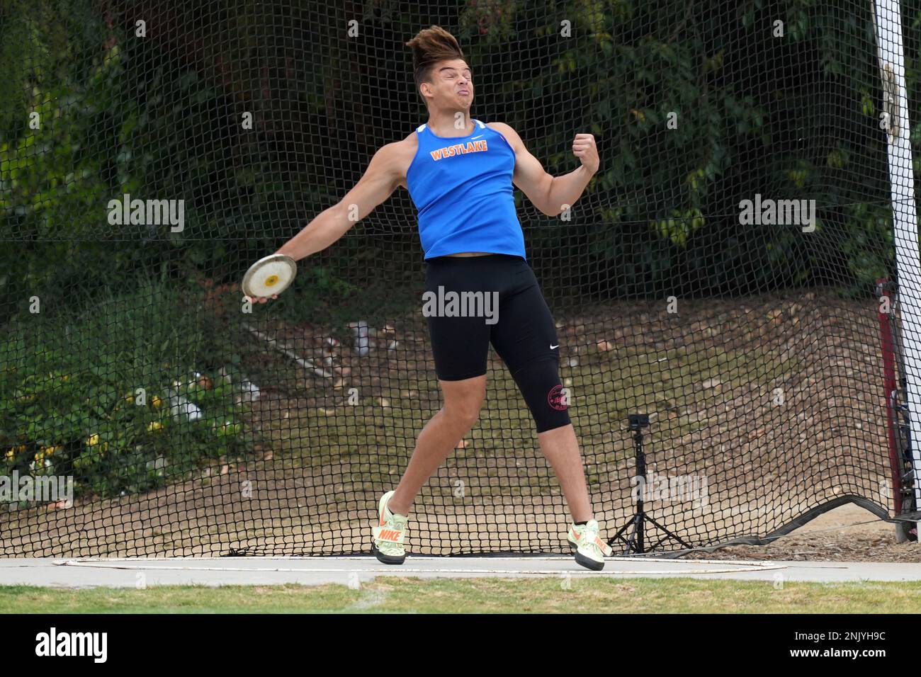 Adam Laycock of Westlake places eighth in the discus at 176-11 during ...