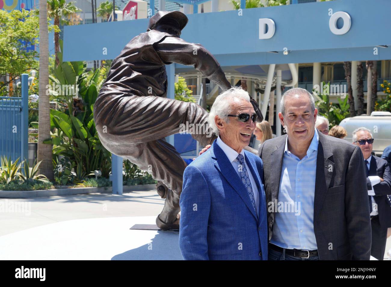Former Brooklyn and Los Angeles Dodgers pitcher Sandy Koufax (left) and ...