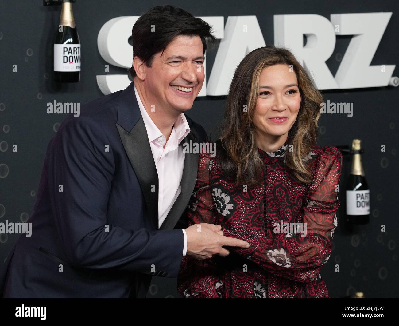 Westwood, CA, February 22, 2023. (L-R) Ken Marino and Erica Oyama ...