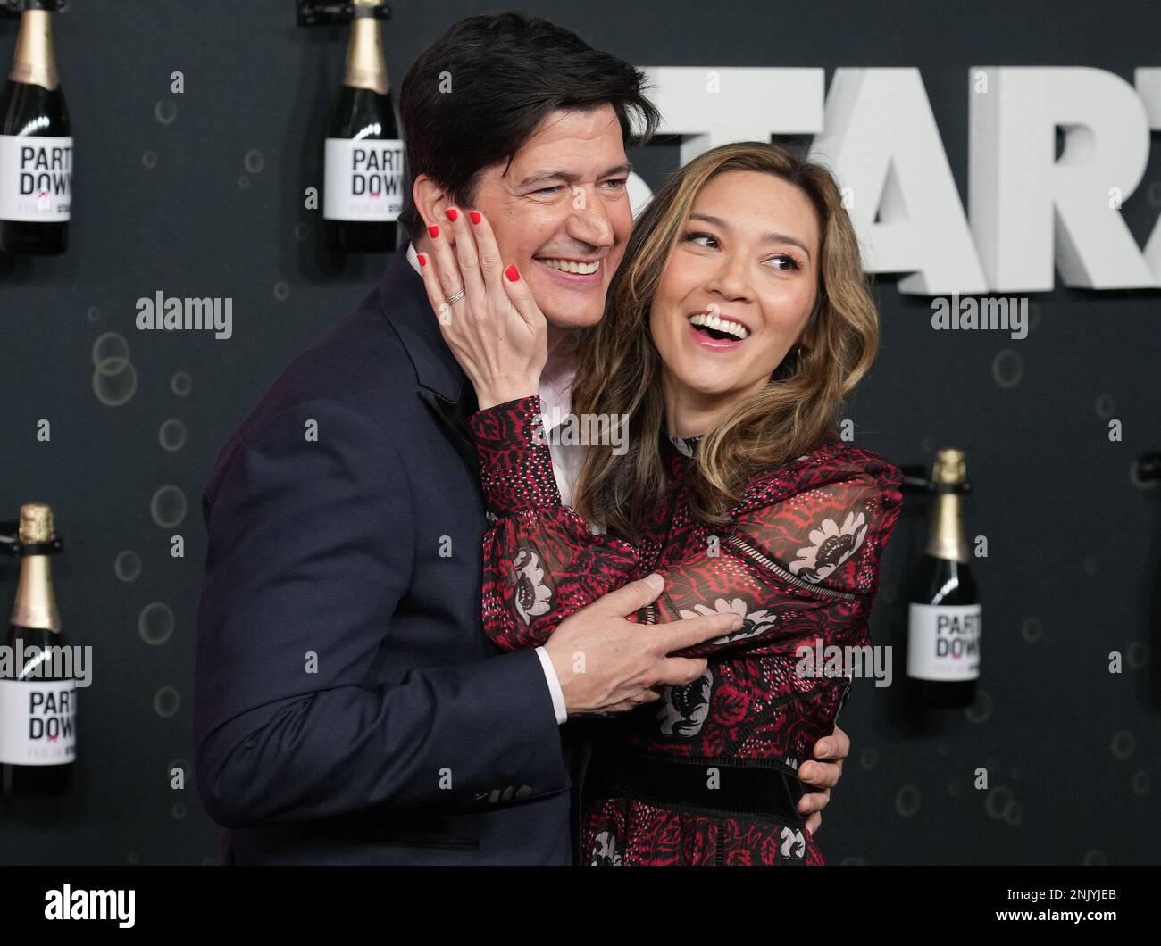 Westwood, CA, February 22, 2023. (L-R) Ken Marino and Erica Oyama ...