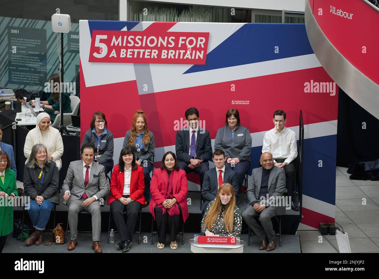 Deputy leader Angela Rayner introduces Labour Party leader Sir Keir ...
