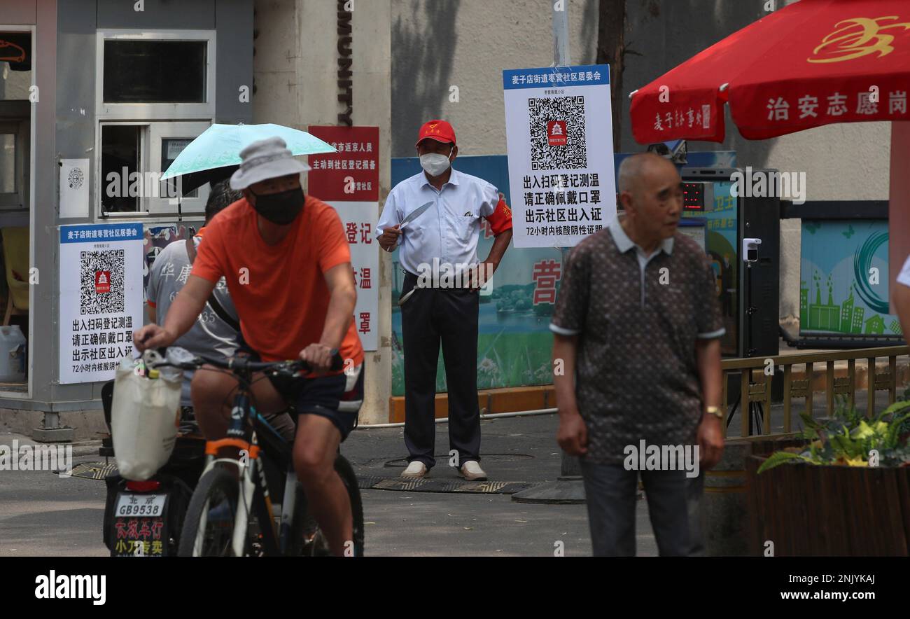 The Chinese capital authorities ask people to download QR code for the ...