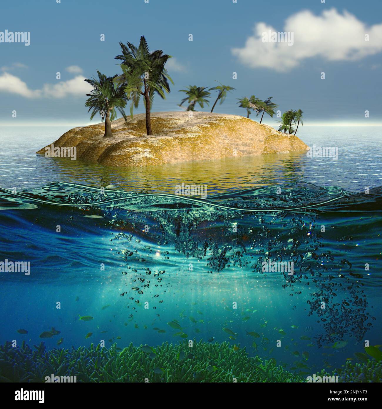 Tropical ocean deep water sun island hi-res stock photography and ...